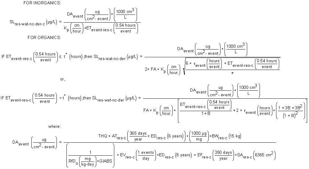 Regional Screening Levels (RSLs) - Equations | US EPA