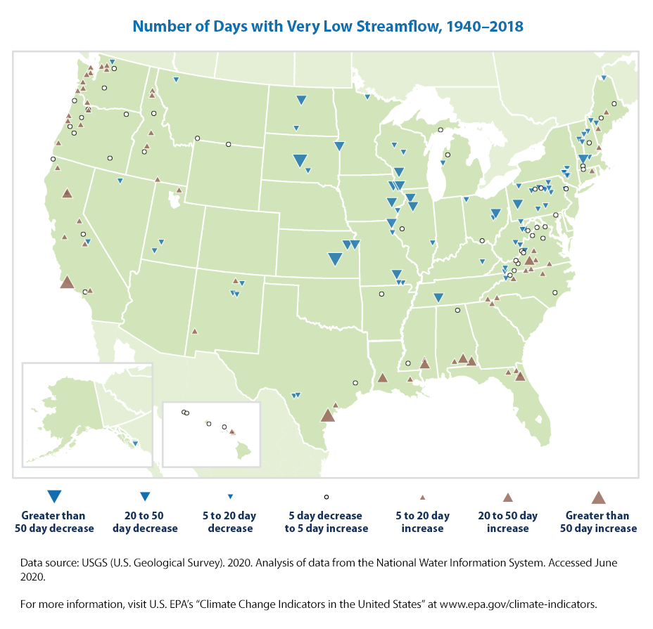 Climate Change Indicators: Streamflow | US EPA