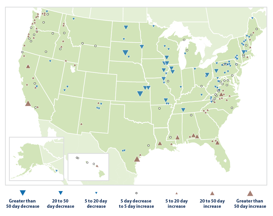 Climate Change Indicators: Streamflow | US EPA