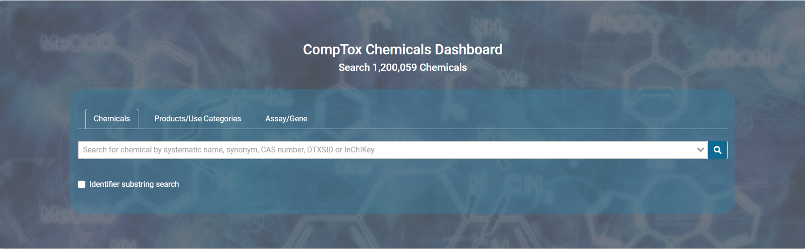 CompTox Chemicals Dashboard | US EPA