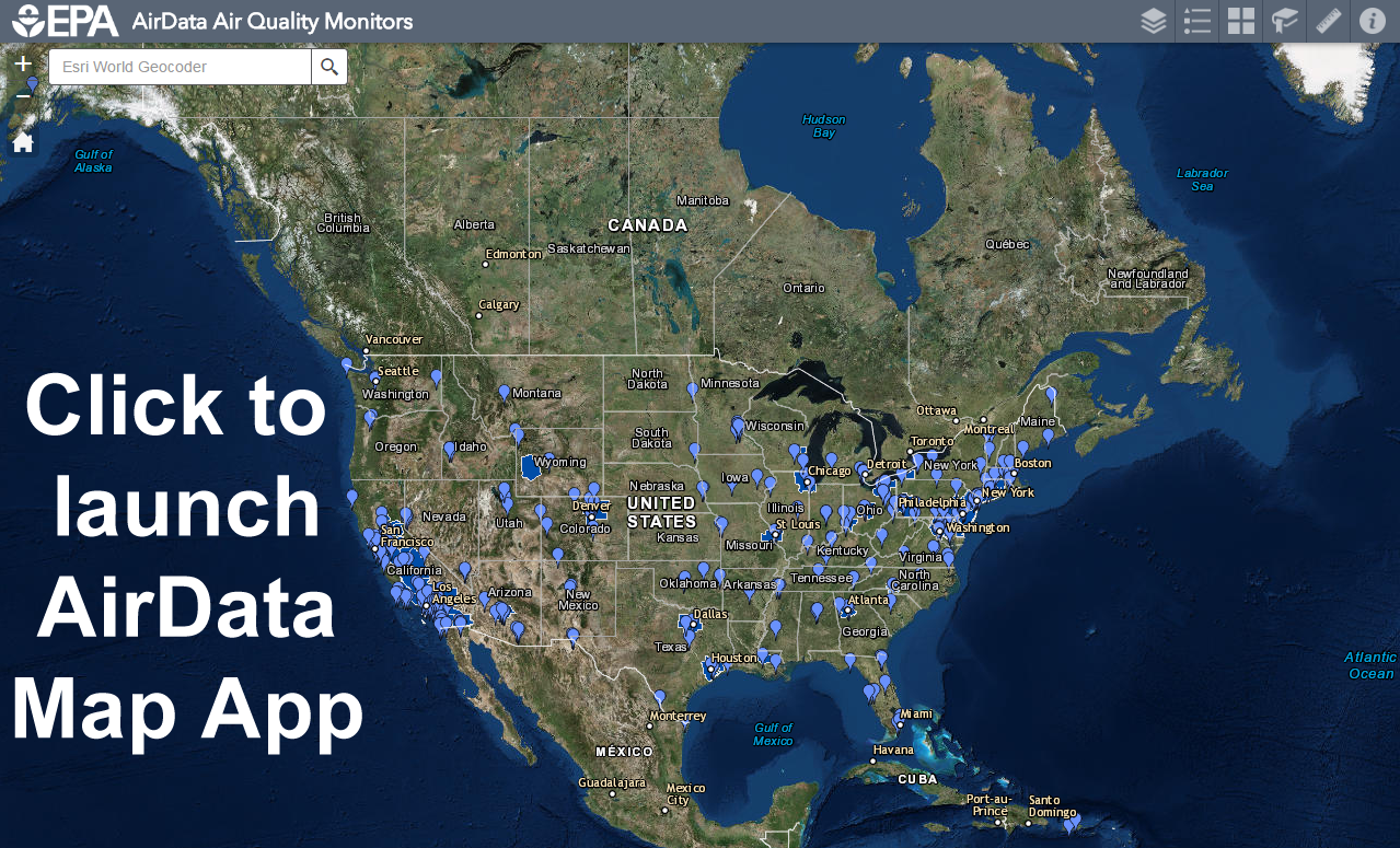 Interactive Map of Air Quality Monitors | US EPA