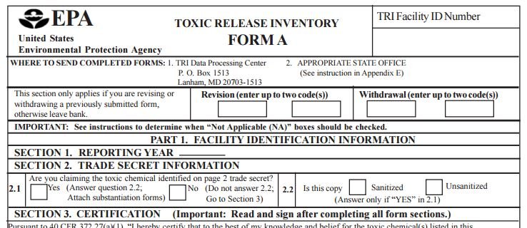 History of the Toxics Release Inventory (TRI) Program | US EPA