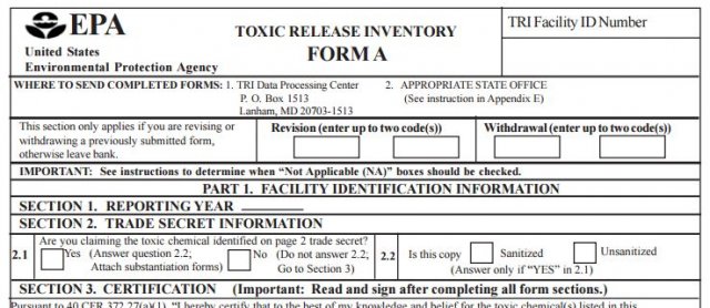 History of the Toxics Release Inventory (TRI) Program | US EPA