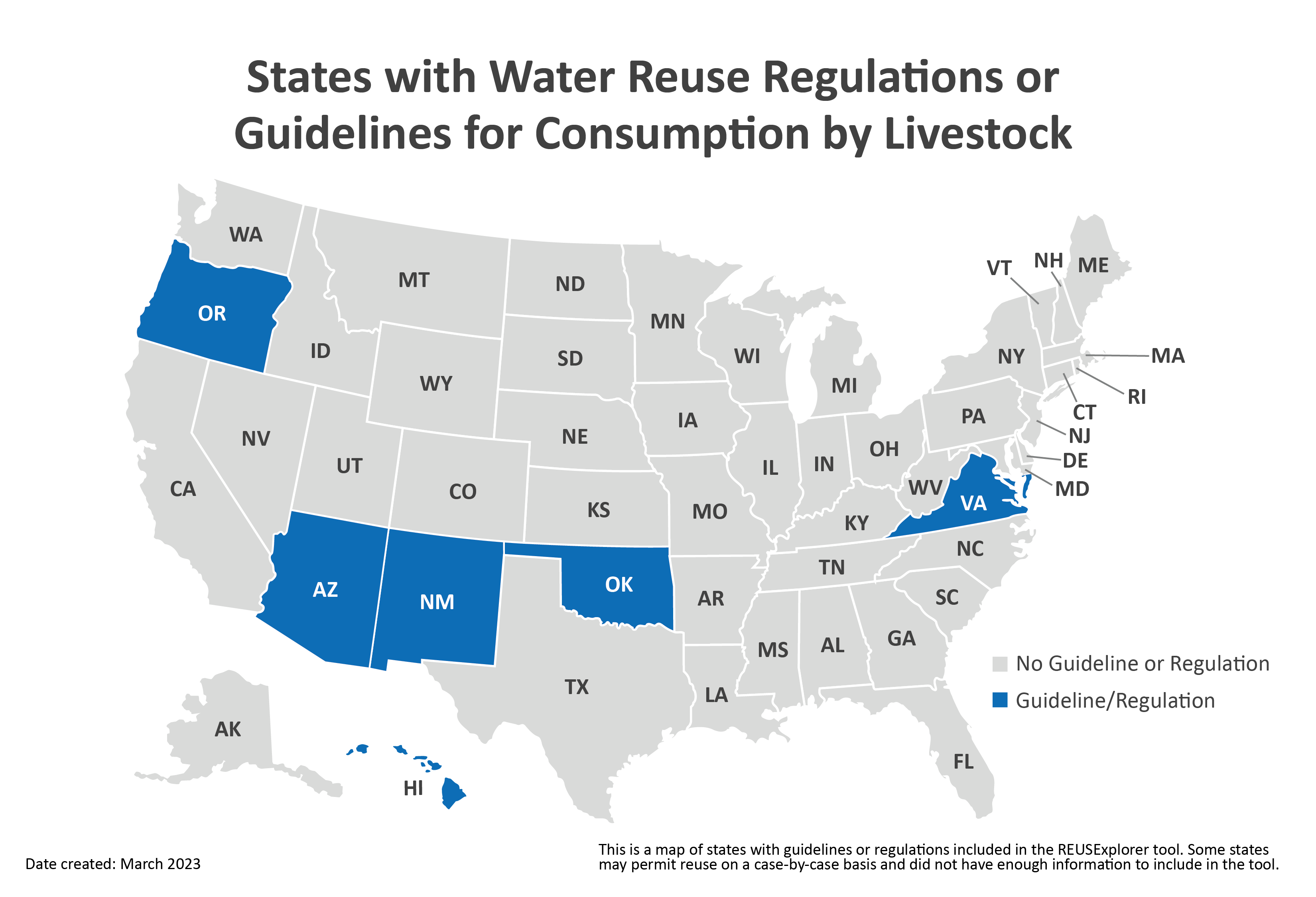 Maps of States with Water Reuse Regulations or Guidelines | US EPA