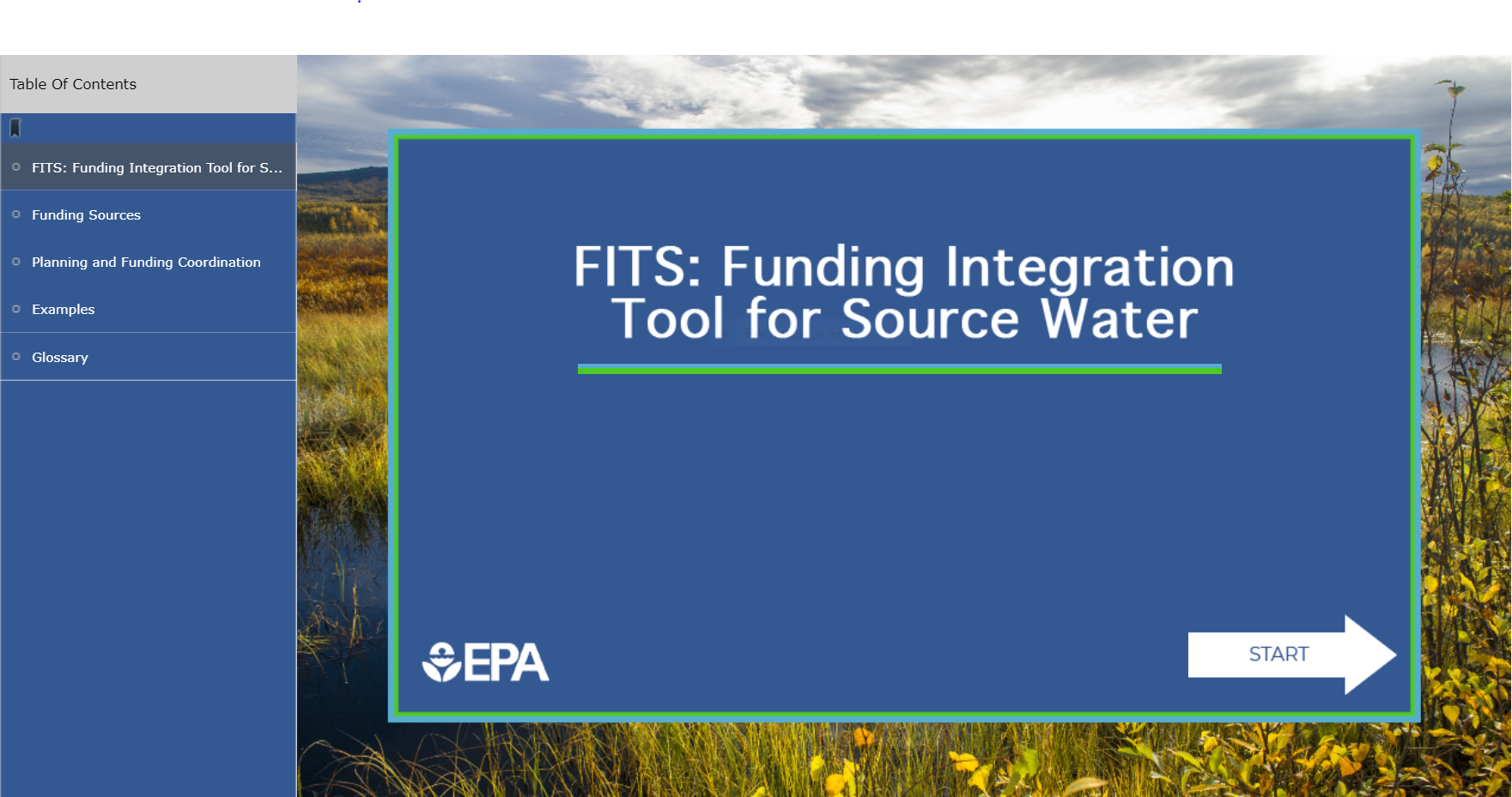 FITS: Funding Integration Tool for Source Water | US EPA