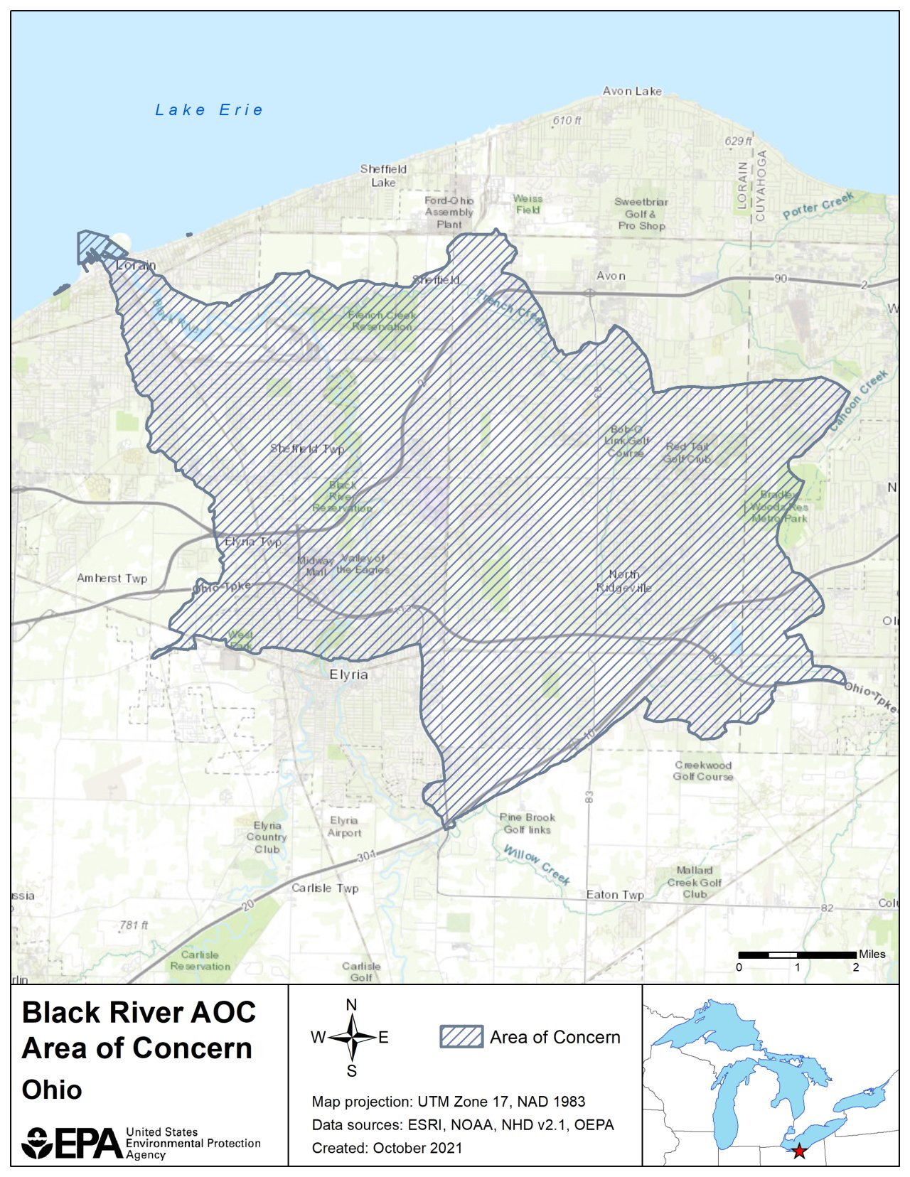 Black River AOC Boundary Map | US EPA