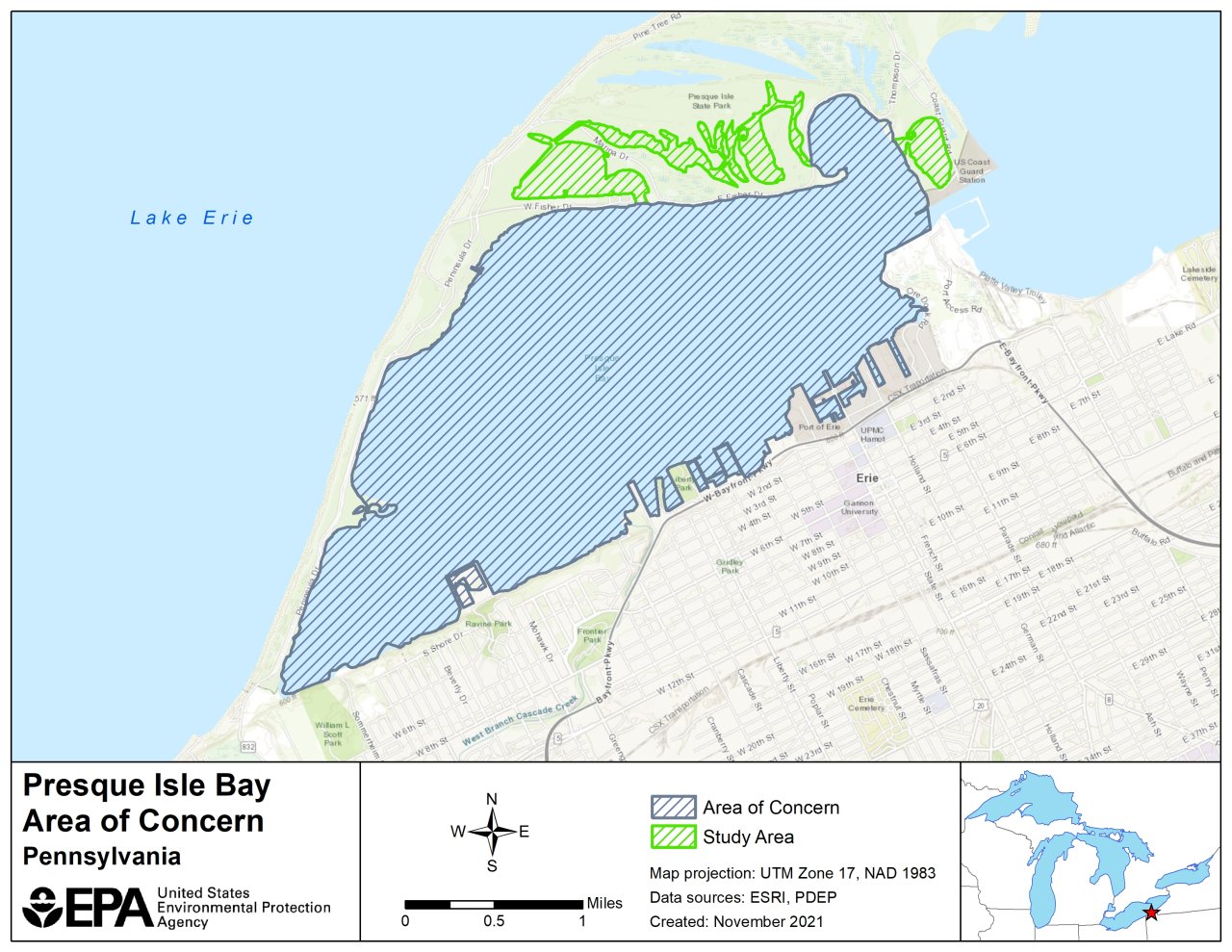 Presque Isle Bay AOC Boundary Map | US EPA