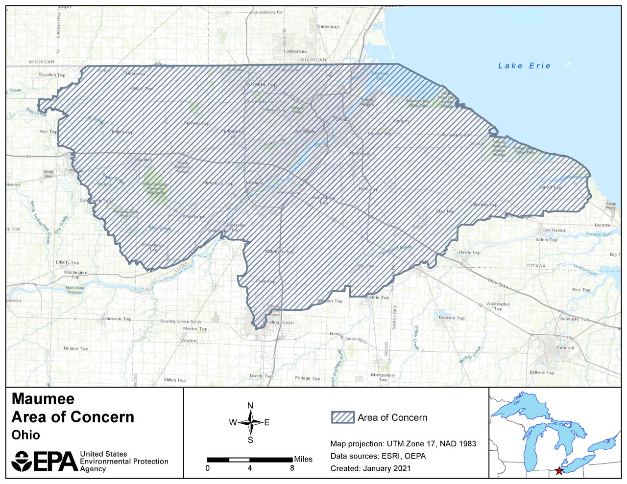 Maumee AOC Boundary Map | US EPA
