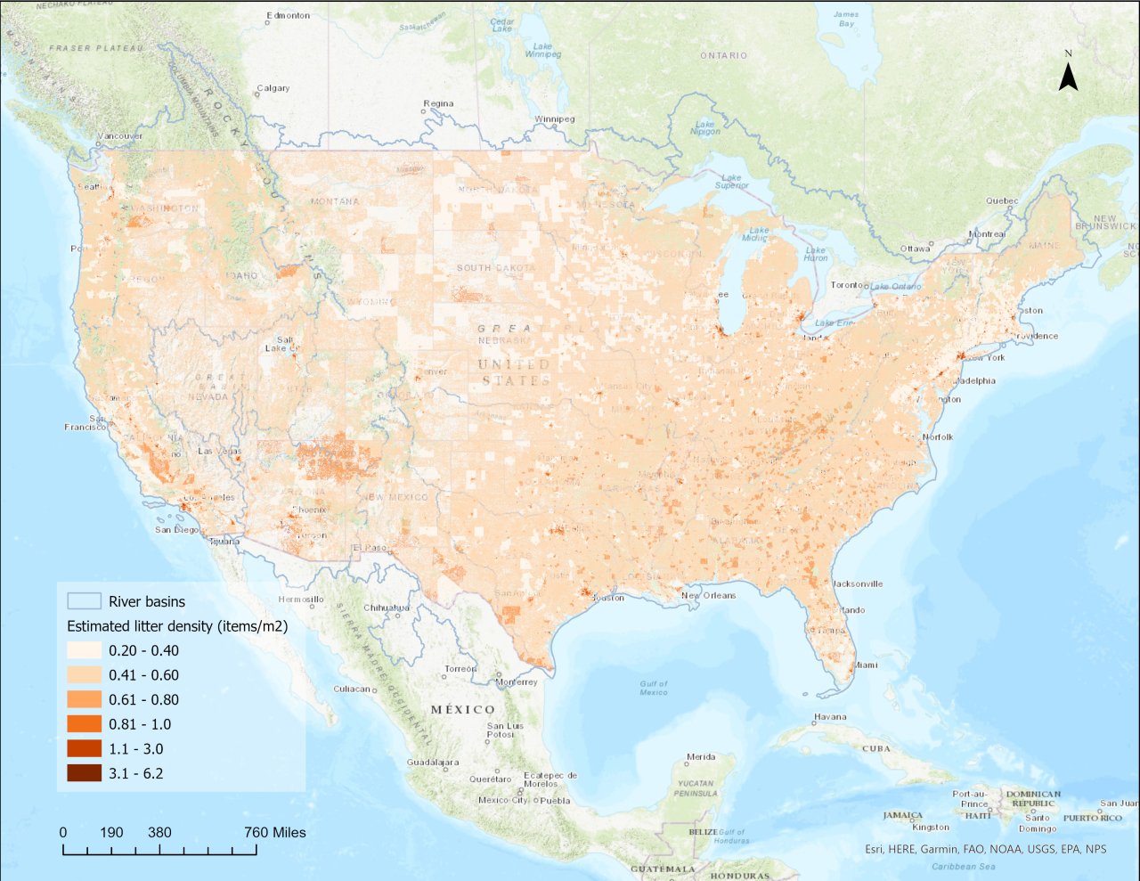 Escaped Trash Risk Map | US EPA