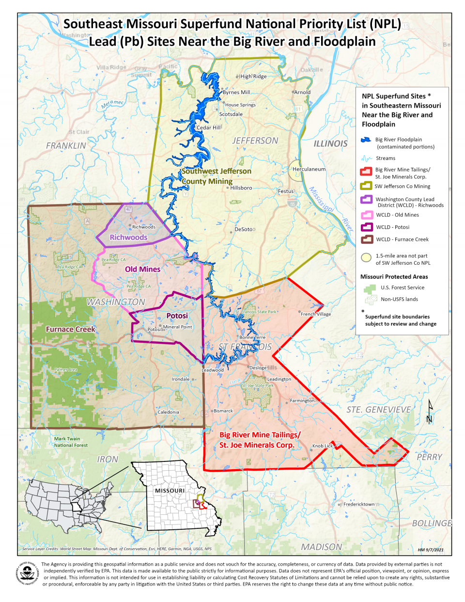 Superfund National Priorities List (NPL) Sites Near Big River and ...
