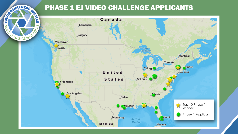 Phase 1 Winners of the EJ Video Challenge for Students | US EPA