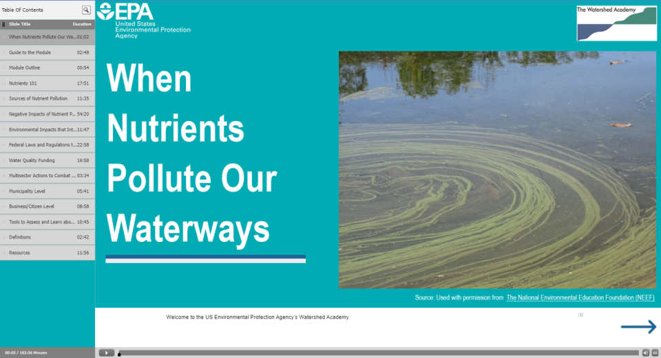 Nutrient Pollution Module | US EPA