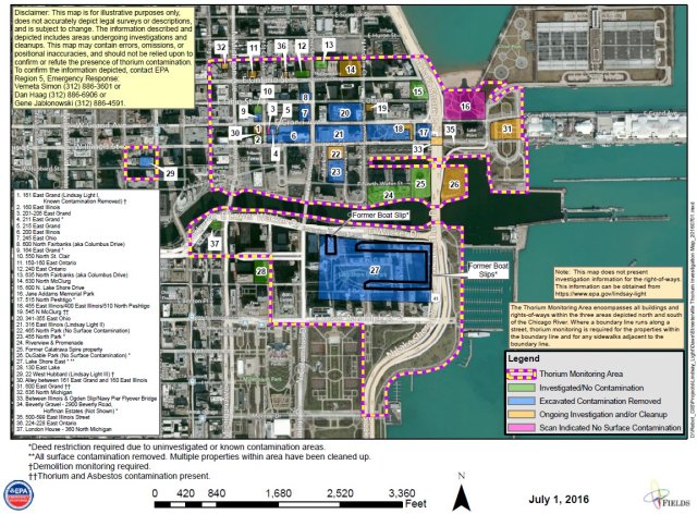 Streeterville Thorium Monitoring Area Map | US EPA