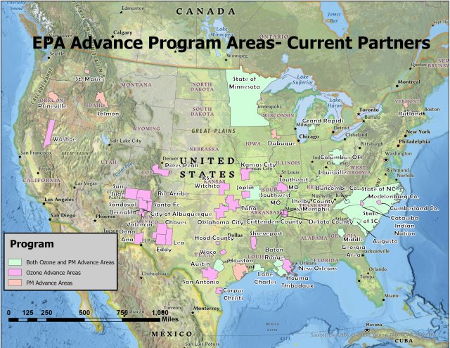 Map of Advance Areas | US EPA