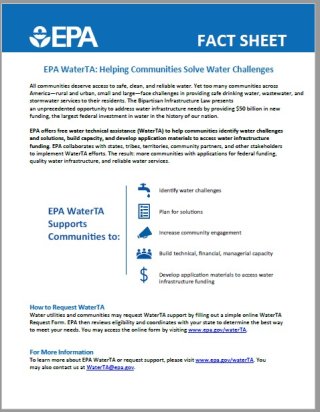 Water Technical Assistance (WaterTA) Information | US EPA