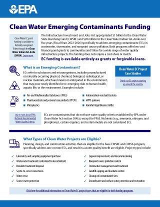 Clean Water State Revolving Fund Emerging Contaminants | US EPA